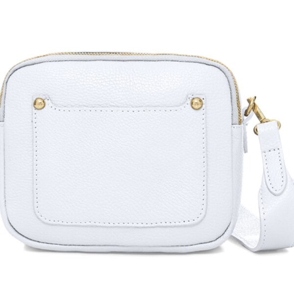 White Leather Bag - Etsy UK