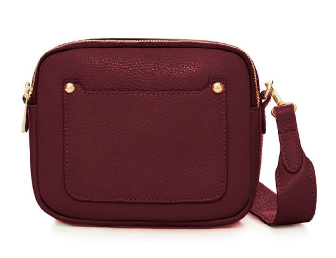 Burgundy Leather Crossbody Bag Leather Shoulder Bag Stylish - Etsy UK