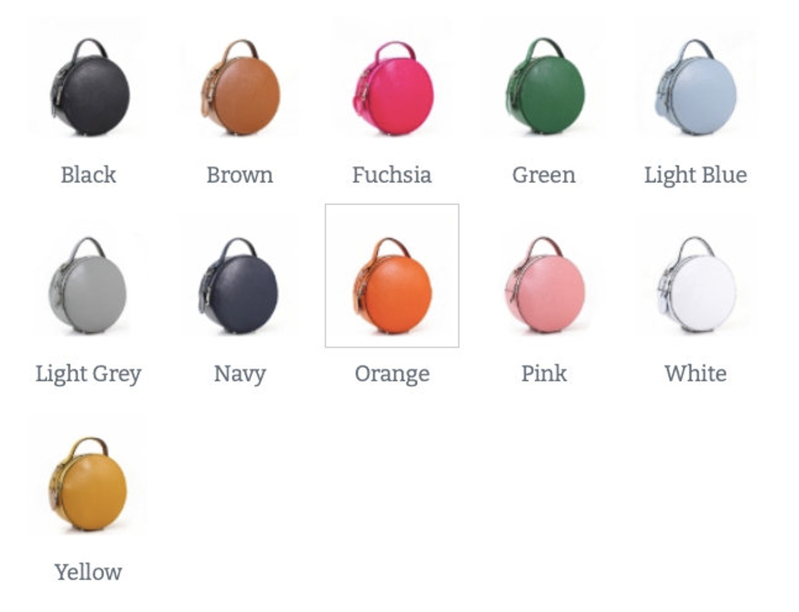 Round Leather Grab Bag Circular Bag Leather Crossbody Bag - Etsy