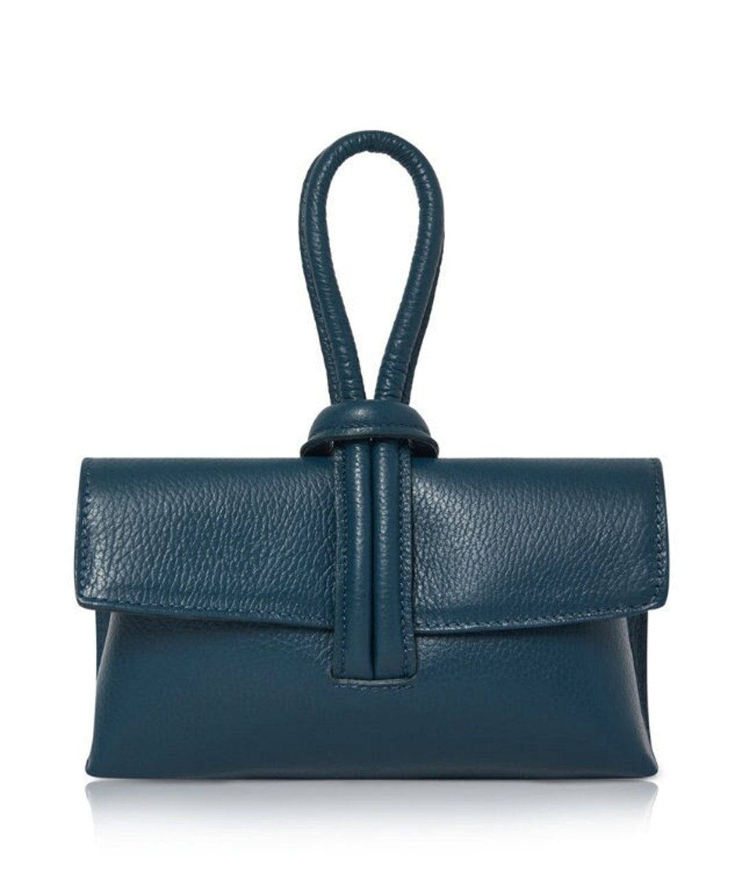 Dark Teal Leather Clutch Bag Crossbody Bag, Teal Grab Bag, Wedding Bag ...