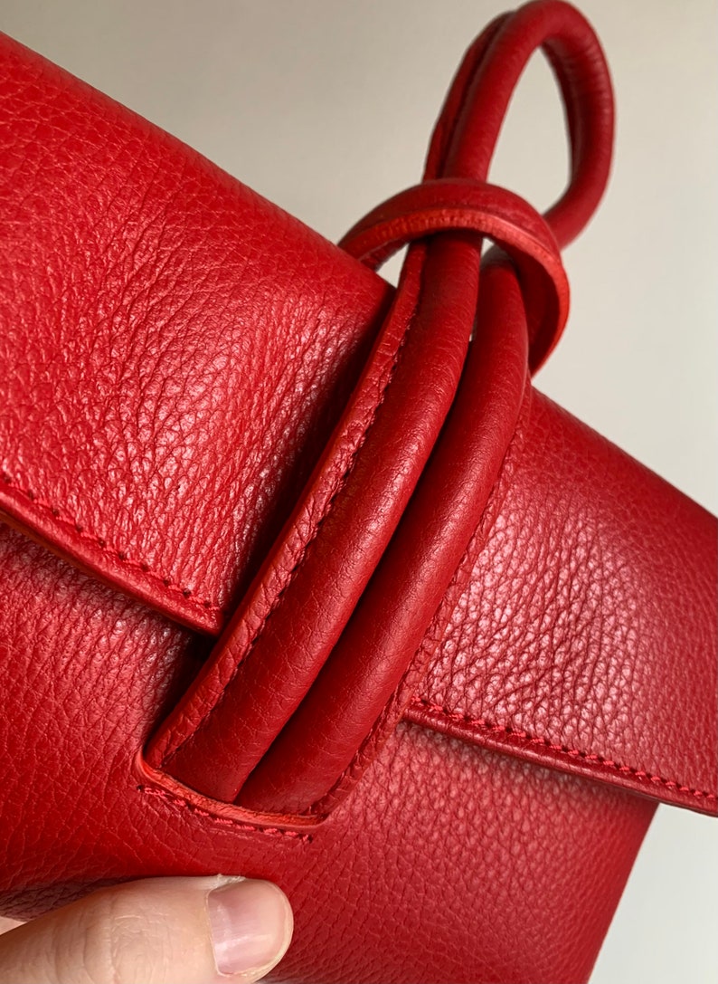Red Leather Clutch Bag Crossbody Bag Red Grab Bag Wedding - Etsy