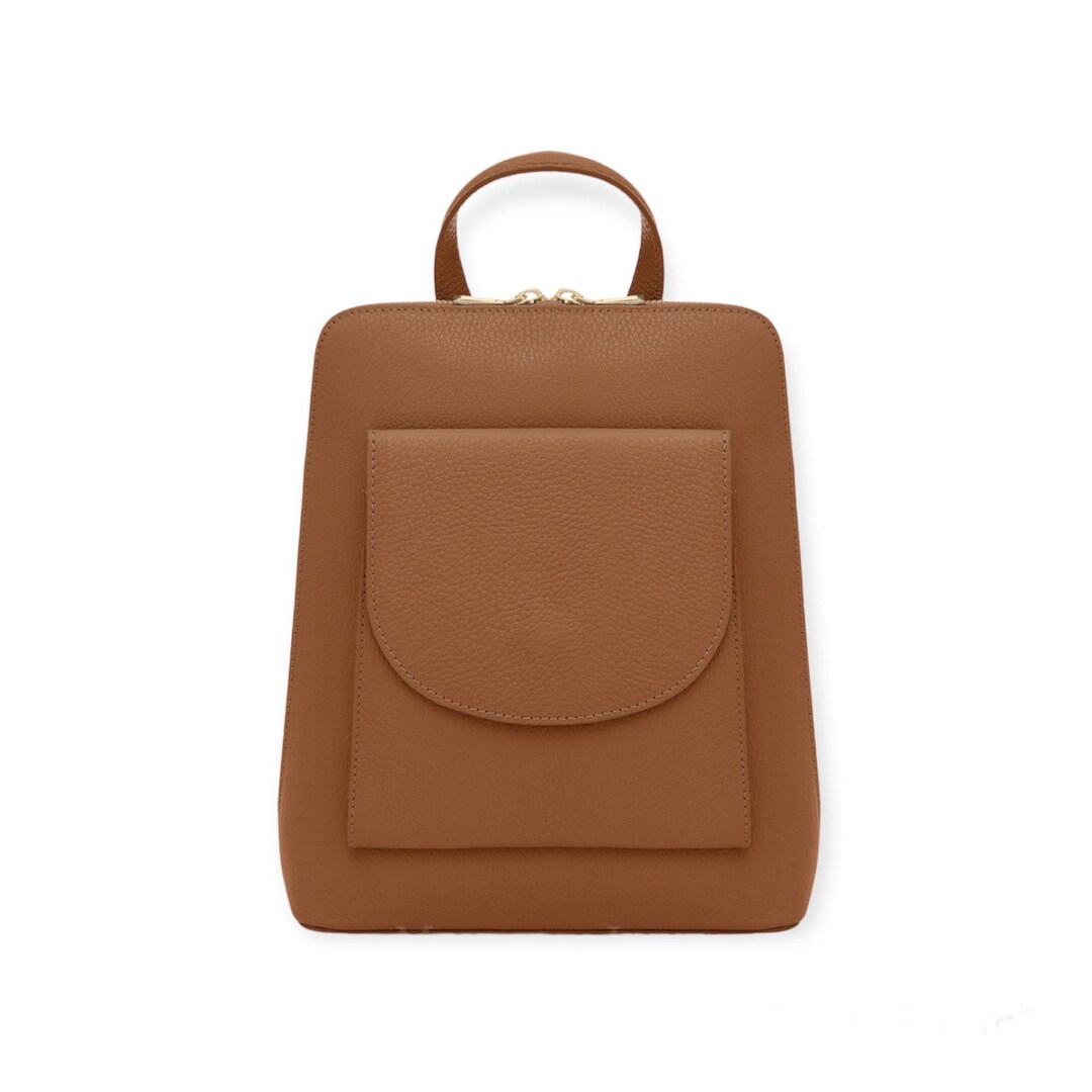 Tan Stylish Leather Backpack, Women's Leather Backpack, Multiway ...