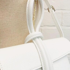 White Leather Clutch Crossbody Bag: Handmade Italian Grab Bagchristmas ...