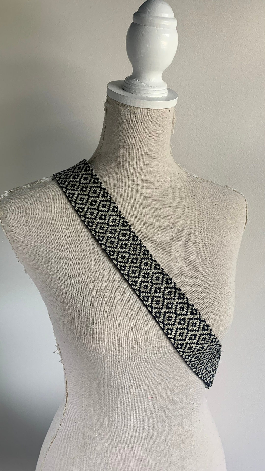 Black Canvas Bag Strap With Silver Hardware, Replacement Bag Strap ...