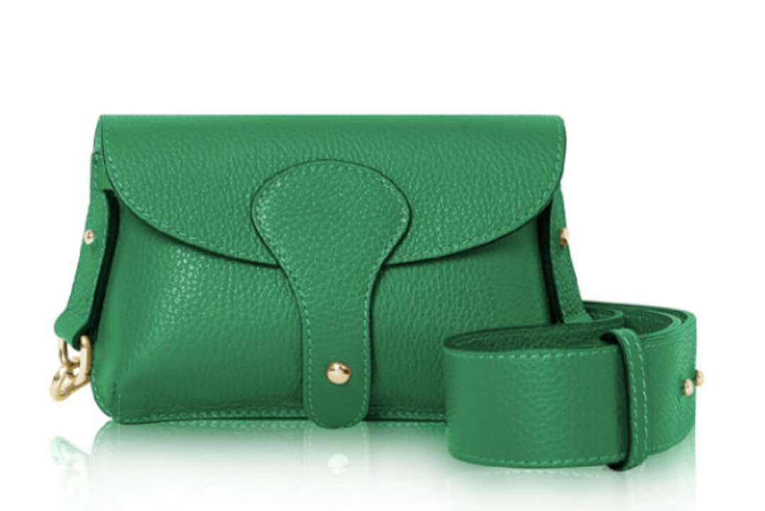 Green Leather Close to Body Bag Green Close to Body Bag - Etsy