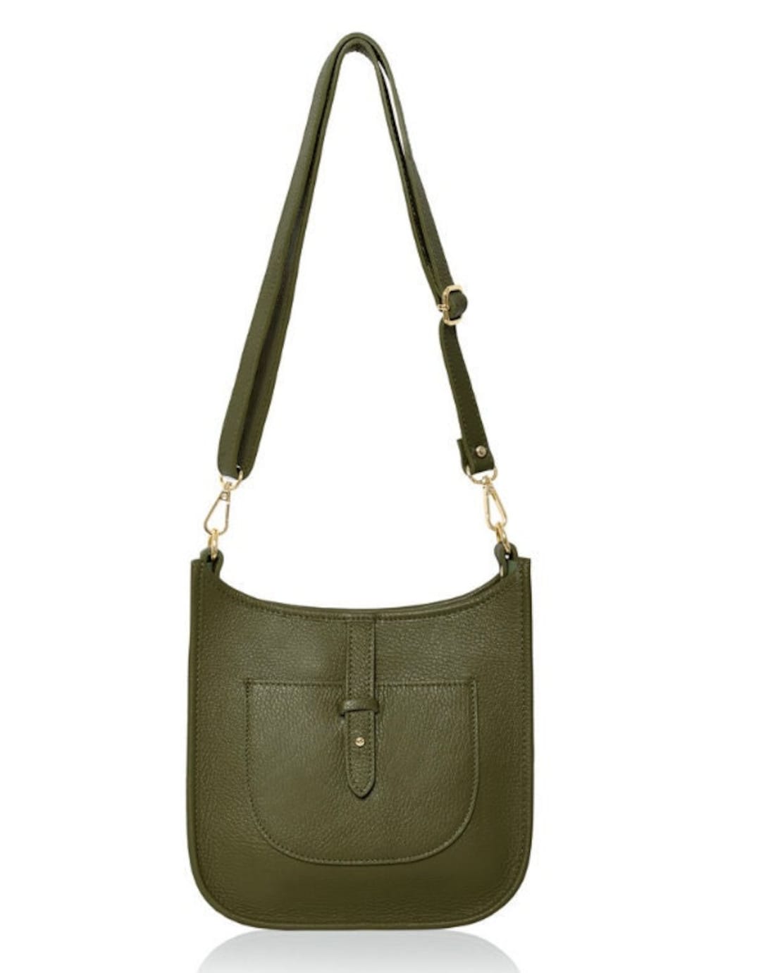 Olive Green Leather Crossbody Bag, Olive Green Blue Shoulder Bag, Wedding Bag, Women's ...