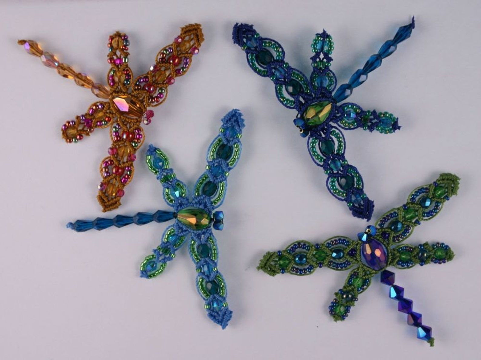Micro-macrame Dragonfly Brooch or Hair Accessory Tutorial - Etsy