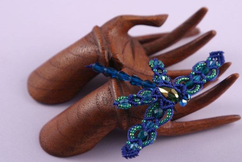 Micro-macrame Dragonfly Brooch or Hair Accessory Tutorial - Etsy