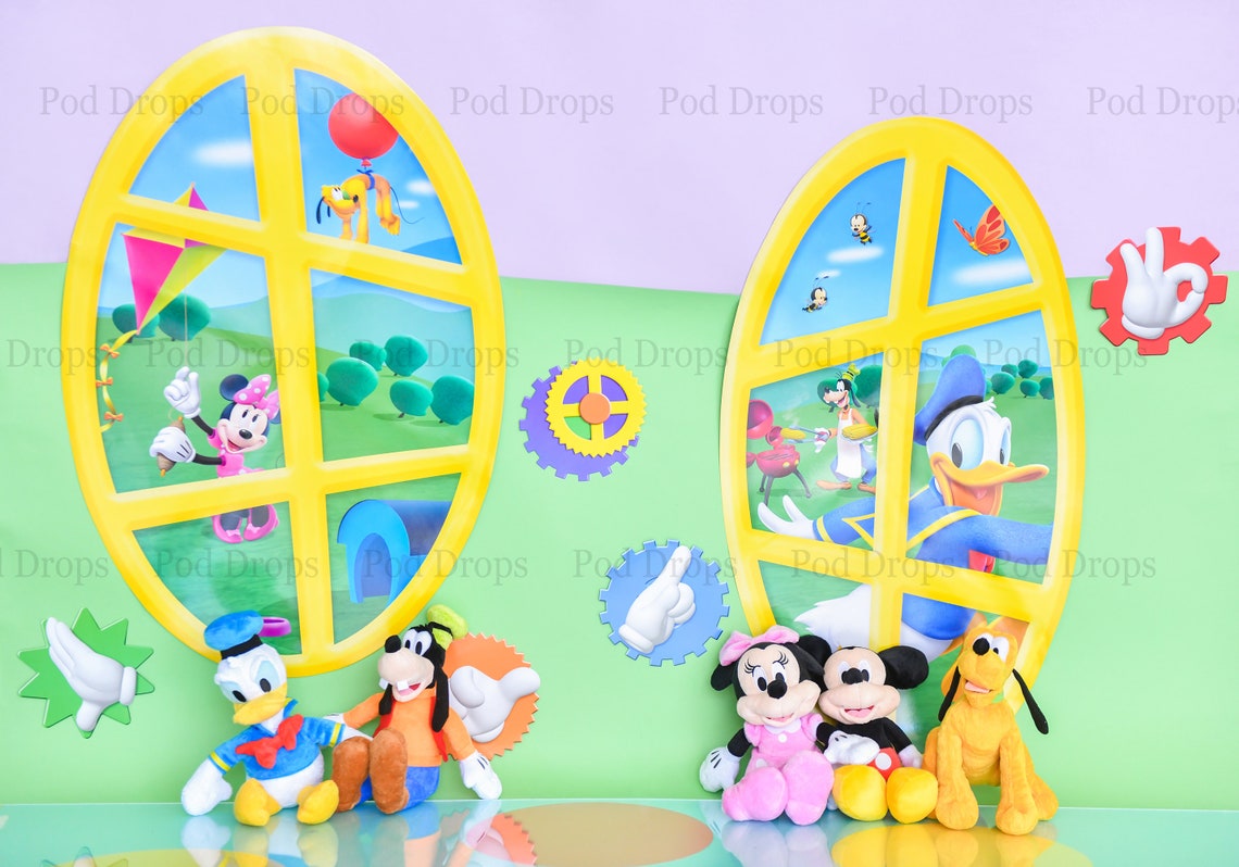 Mickey Mouse Clubhouse Party Decor and Birthday Photography Backdrop - Etsy