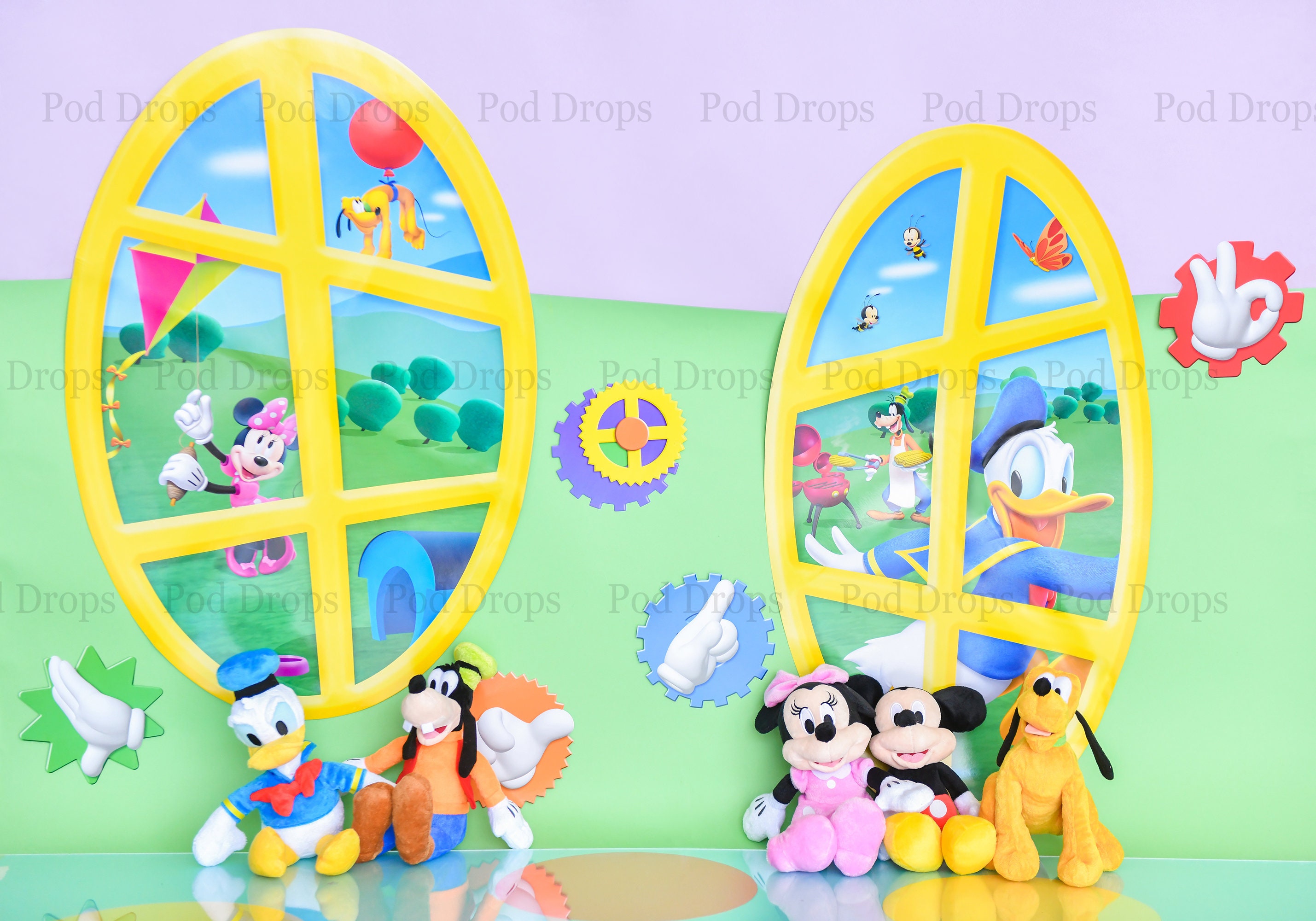 Mickey Mouse Clubhouse Party Decor and Birthday Photography Backdrop - Etsy