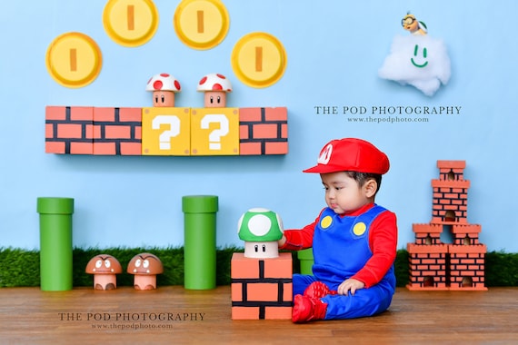 Super Mario Brothers Digital Backdrop | Etsy