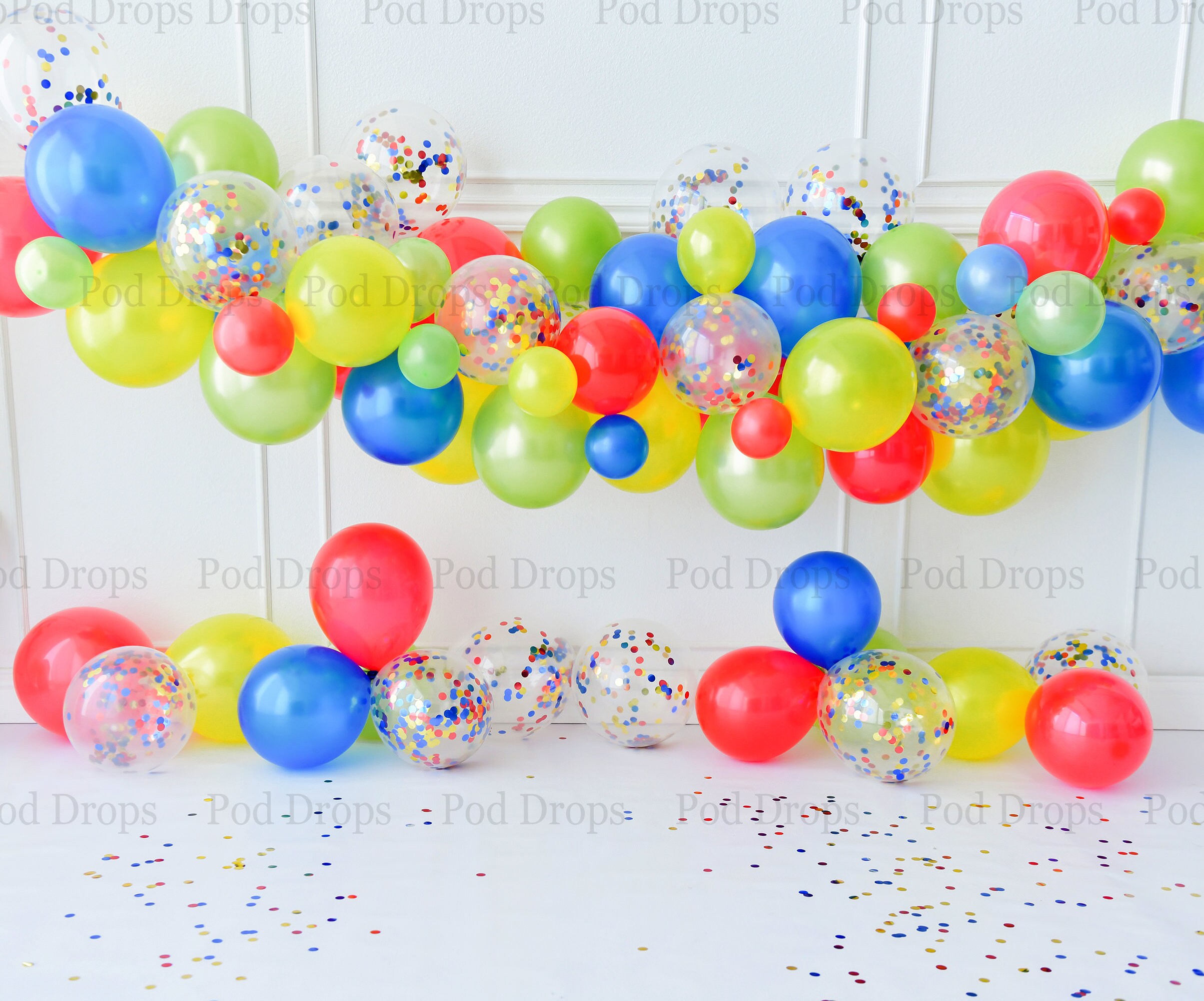 Primary Color Balloon Photography Banner and Backdrop - Etsy