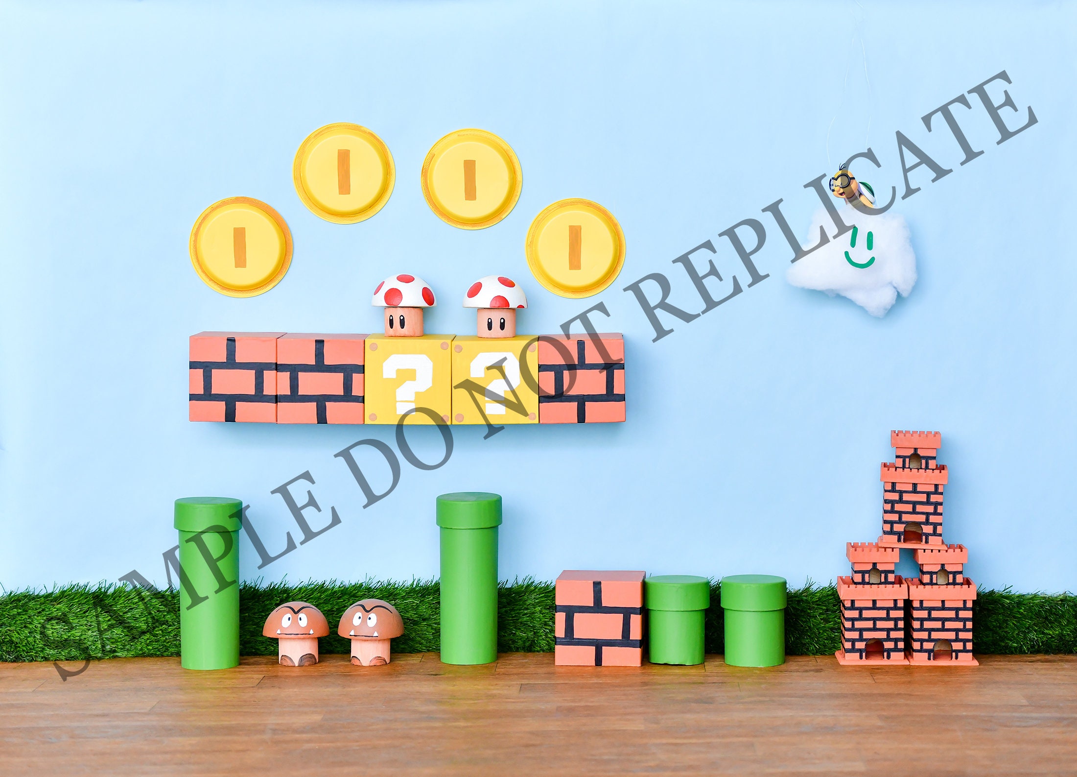 Super Mario Brothers Digital Backdrop - Etsy
