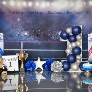 Boxing Backdrop for First Birthday Photo Shoot - Digital Version - Etsy