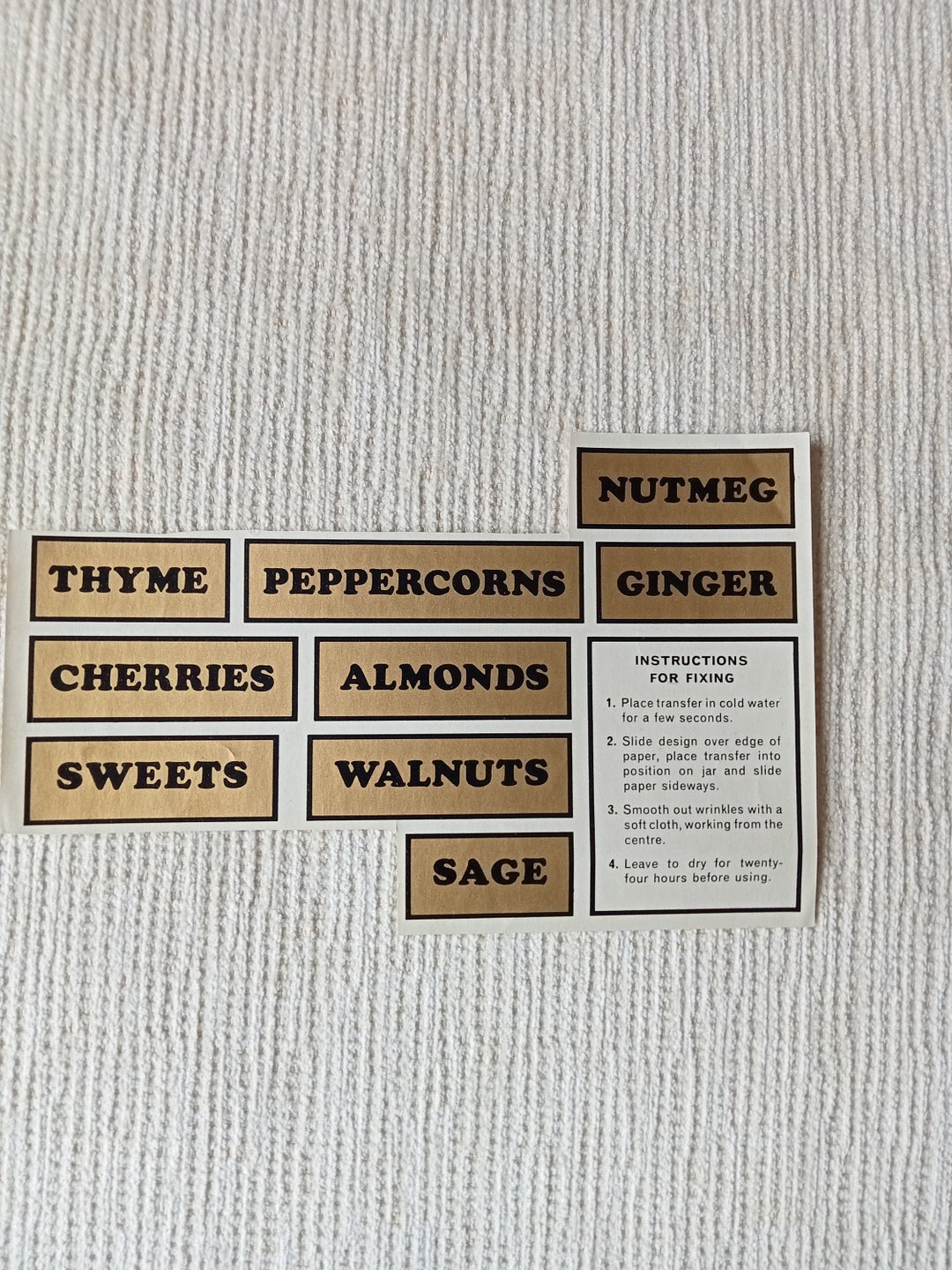 Food Decals, Kitchen Decals ,stick on Food Labels, Food Labels, Kitchen ...