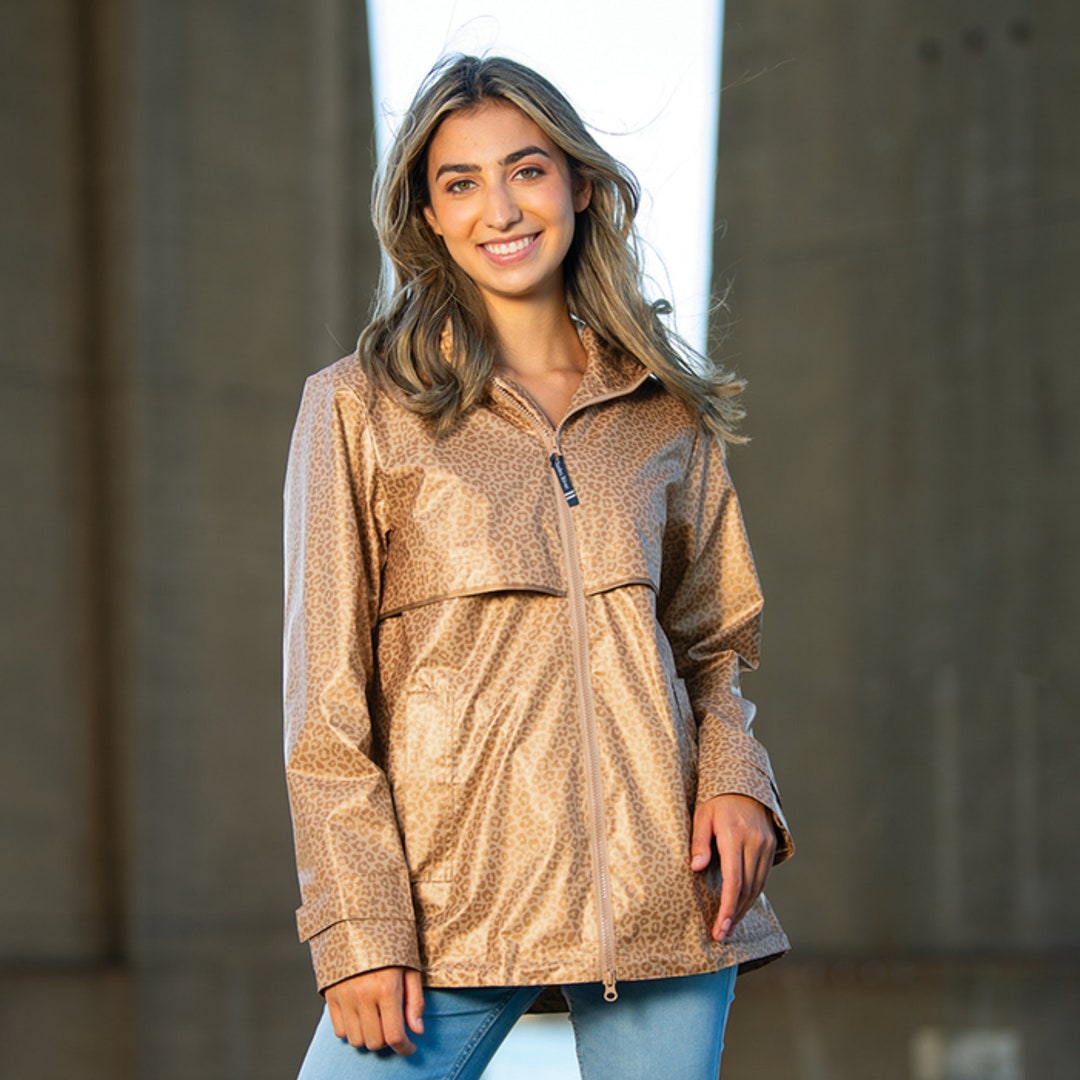 Charles River Rain Jacket Leopard Monogrammed Rain Jacket Women's ...