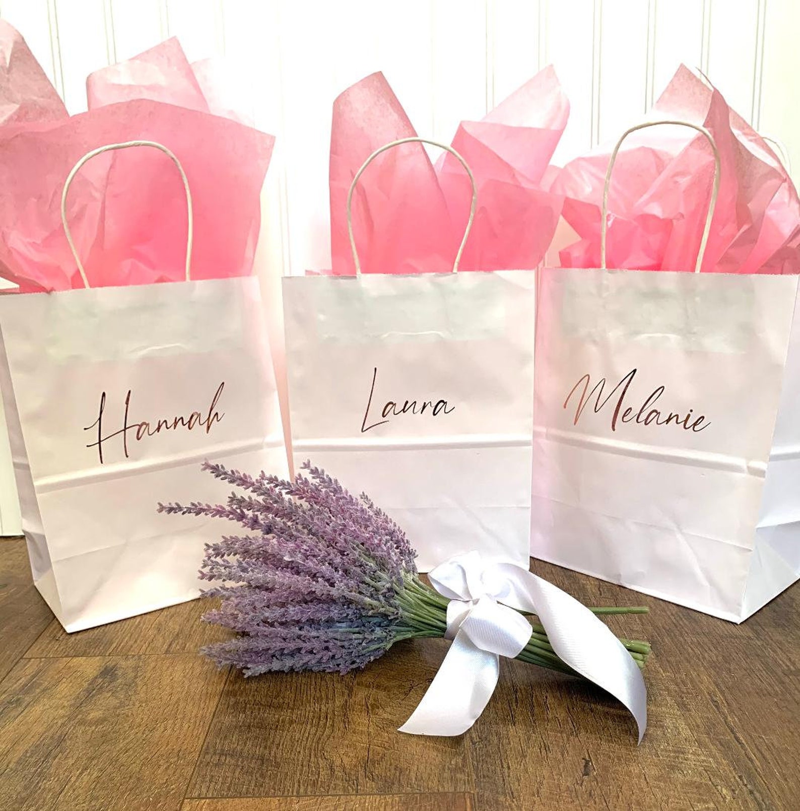Gift Bags With Names, Bridesmaids Gift Bags, Personalized Gift Bags ...