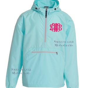 Monogram Windbreaker Jacket - Personalized Waterproof Rain Jacket ...