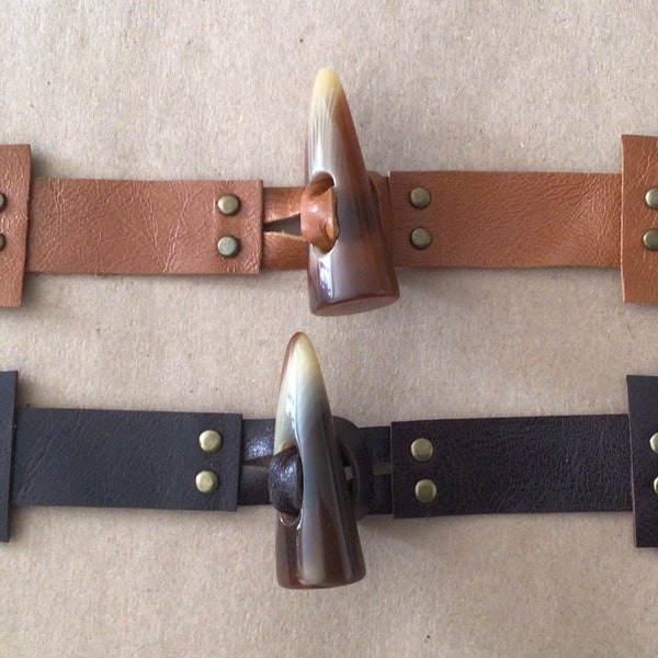 Leather Button Fastener - Etsy