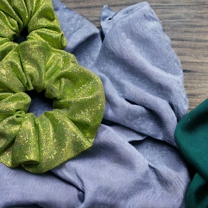 Glitter Hair Scrunchies Set, Neon Pink & Turquoise, Sparkly Hair Ties ...