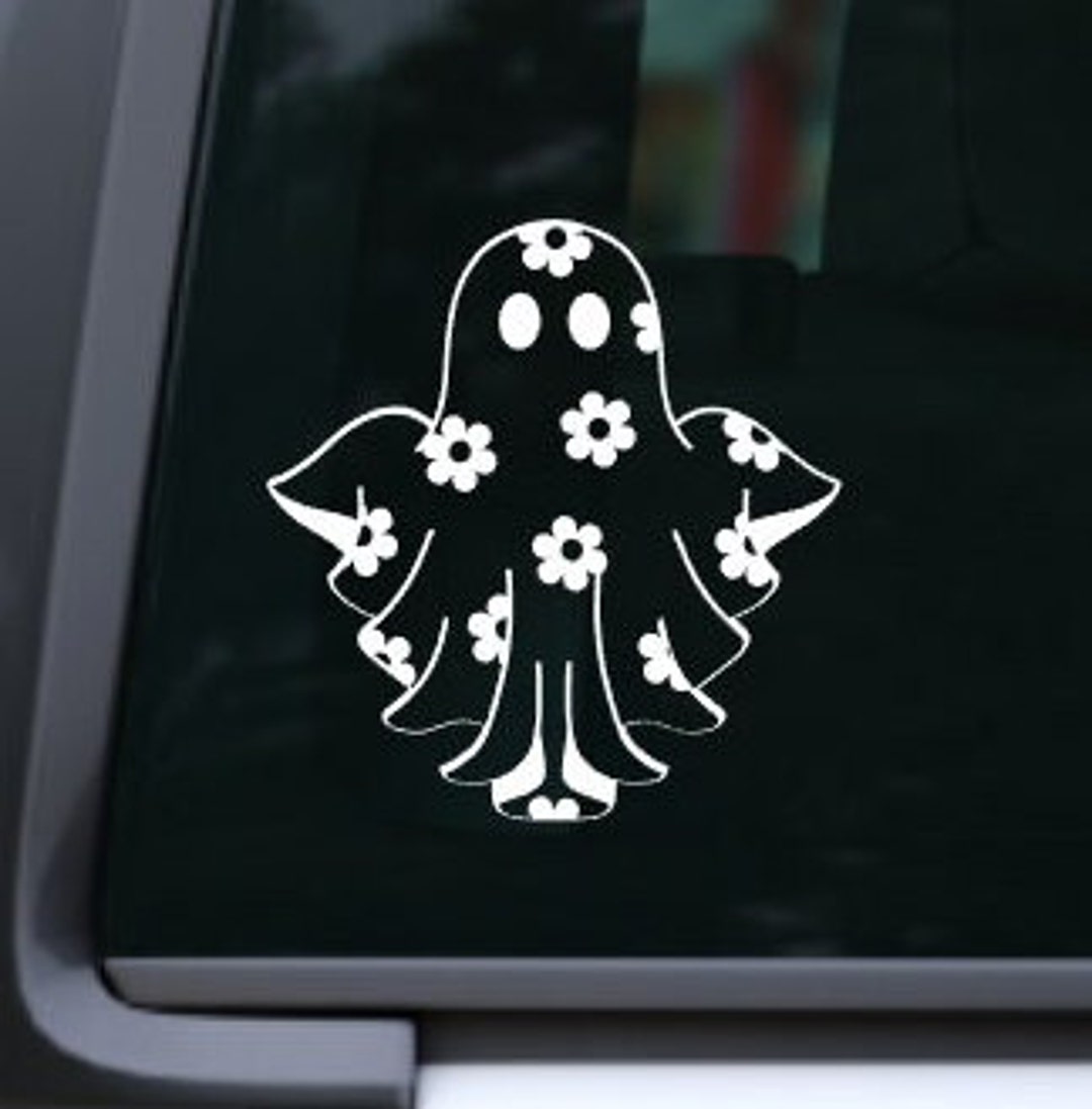 Daisy Ghost Decal Sticker, Cute Vinyl Decal, Laptop Decal, Car Window ...