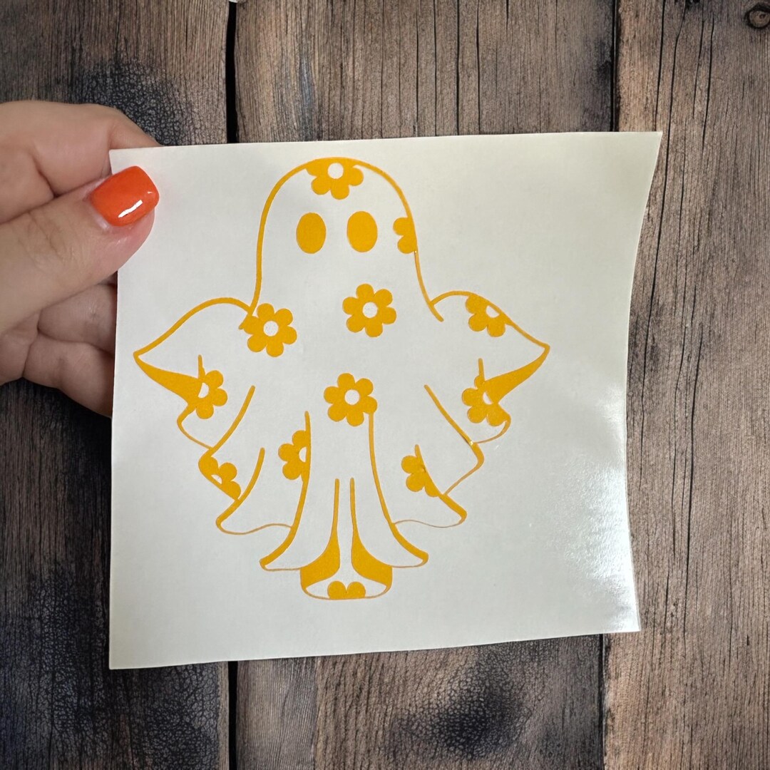 Daisy Ghost Decal Sticker, Cute Vinyl Decal, Laptop Decal, Car Window ...