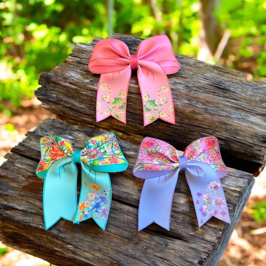 Princess Hair Bow • Flower Bow • Pastel Hair Accessory • Faux Leather ...