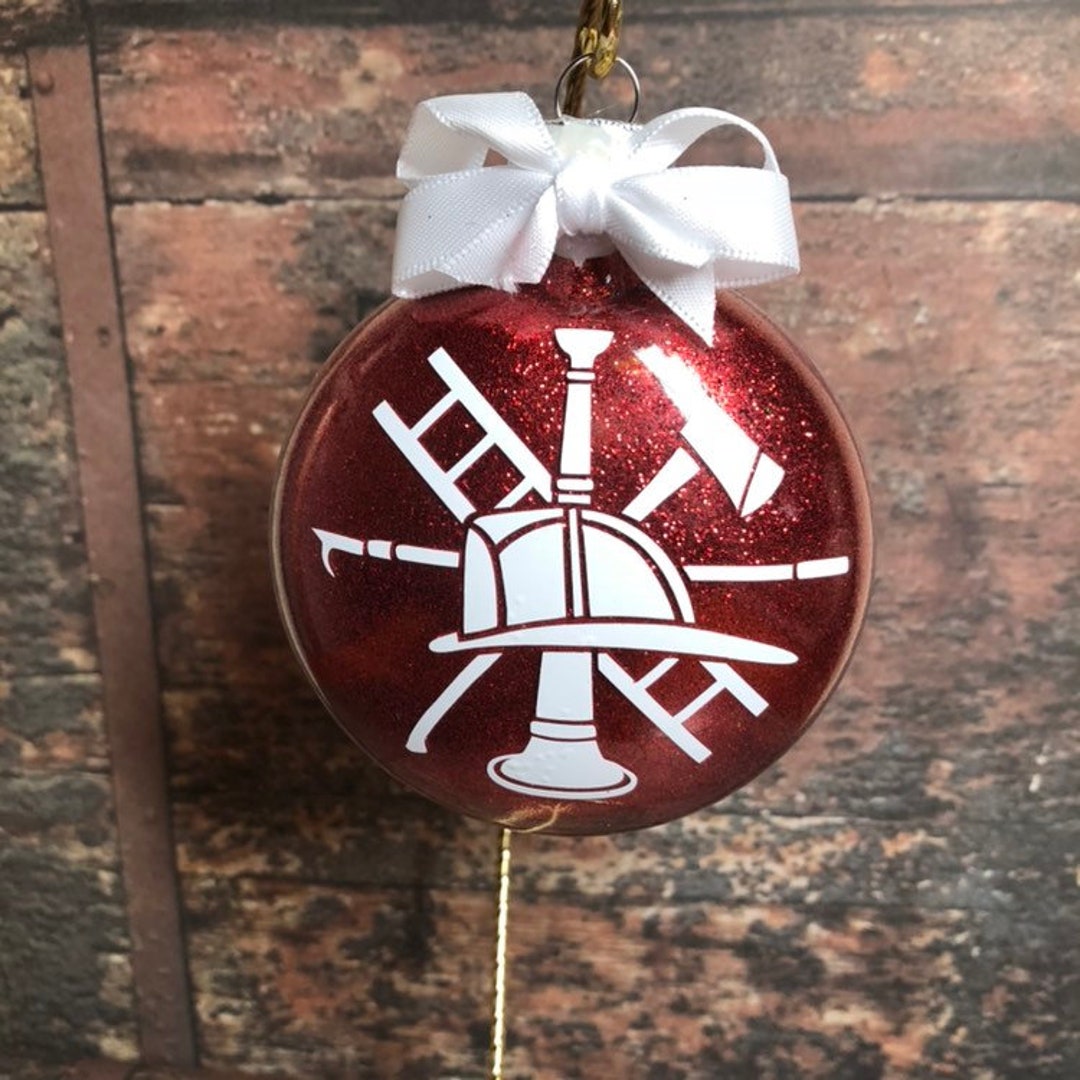 Fire Department, Christmas Ornament, Bulb, Decor - Etsy
