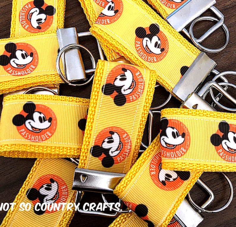 Disney Passholder Yellow Inspired Key Chain Key Fob or | Etsy