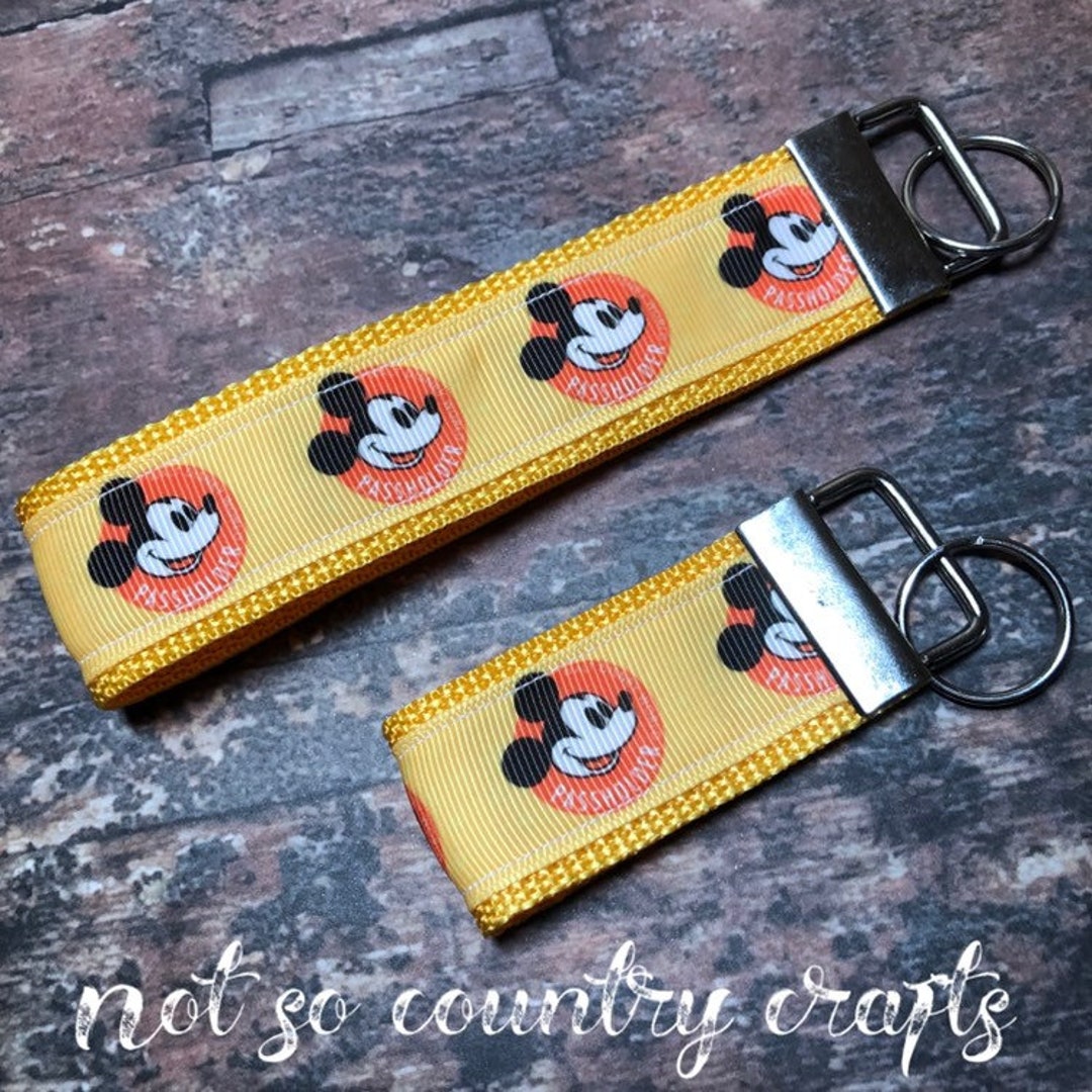 Disney Passholder, Yellow Inspired Key Chain, Key Fob or Wristlet, or ...