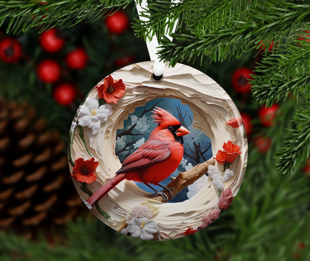 Handmade Personalized Cardinal Christmas Ornament, Custom Metal Holiday Decor - Etsy