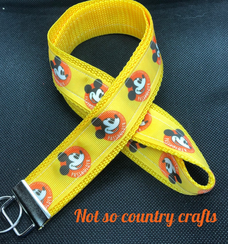 Disney Passholder Yellow Inspired Key Chain Key Fob or - Etsy