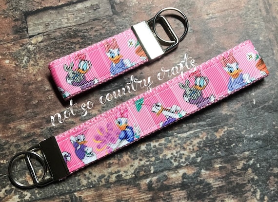 Disney daisy duck inspired key chain key fob or wristlet | Etsy