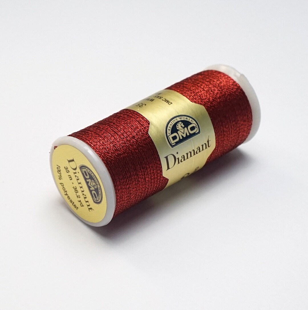 DMC Diamant Ruby Red, Ruby Red Diamant, Metallic Red Thread, Diamant ...