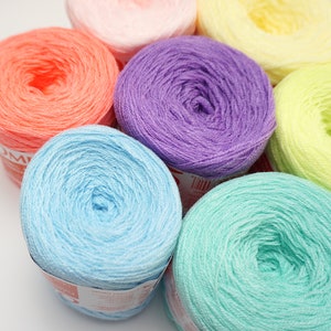 Pastel Yarn Pack, Punch Needle Yarn Pack, Omega Cryl, Acrylic Yarn ...