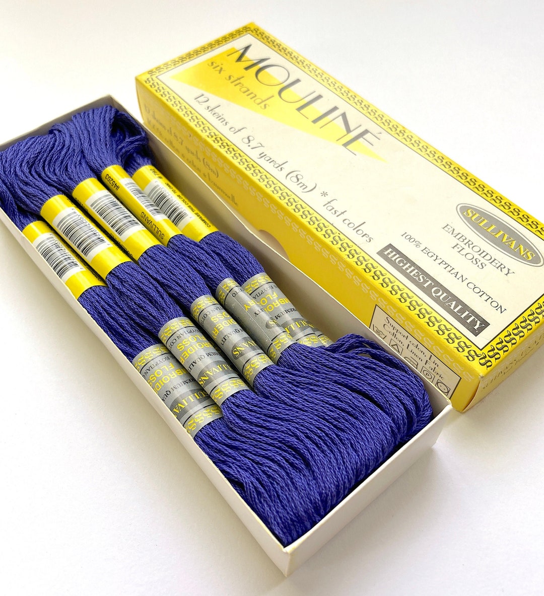 Sullivans 12 Pack Embroidery Floss Color 45203 Dark Cornflower Blue ...