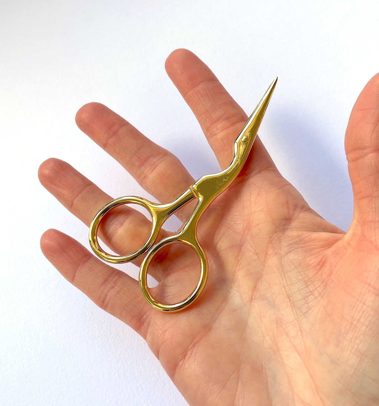 Modern Gold Stork Scissors for Embroidery Cross Stitch Rug | Etsy