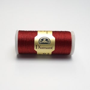 DMC Diamant Ruby Red, Ruby Red Diamant, Metallic Red Thread, Diamant ...