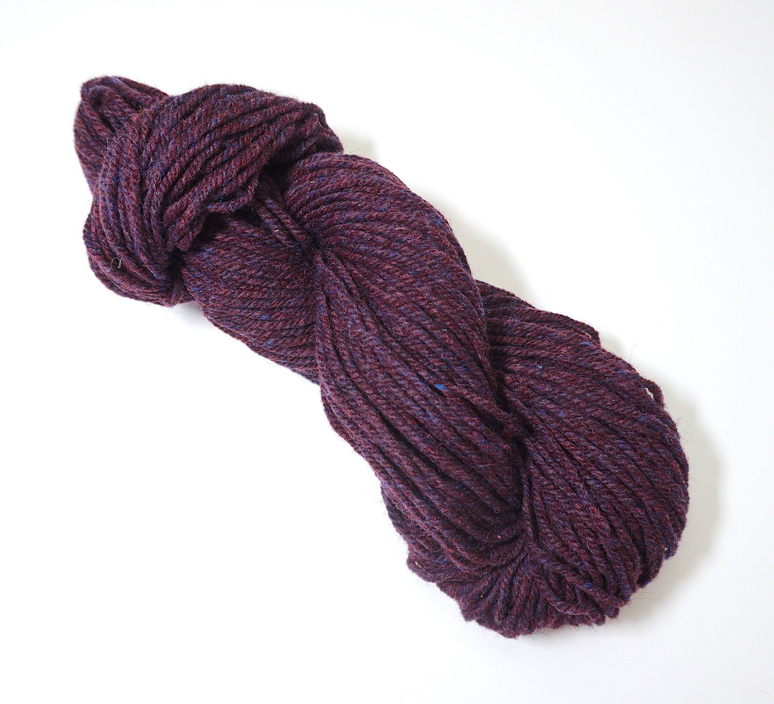 3 Ply Mulberry Maroon Heather Rug Wool Yarn Rug Punch Needle | Etsy