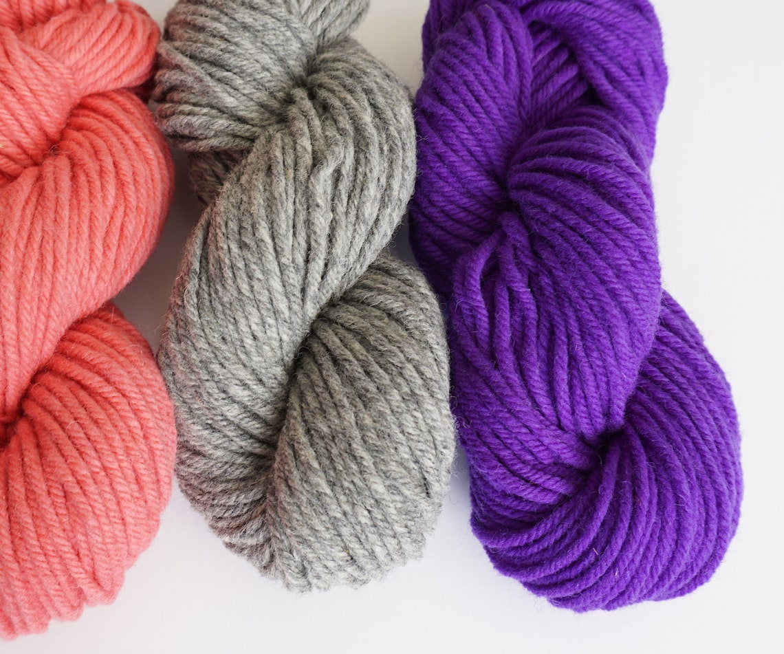 3 Ply Rug Wool Yarn Purple Violet Rug Punch Needle Yarn Rug | Etsy