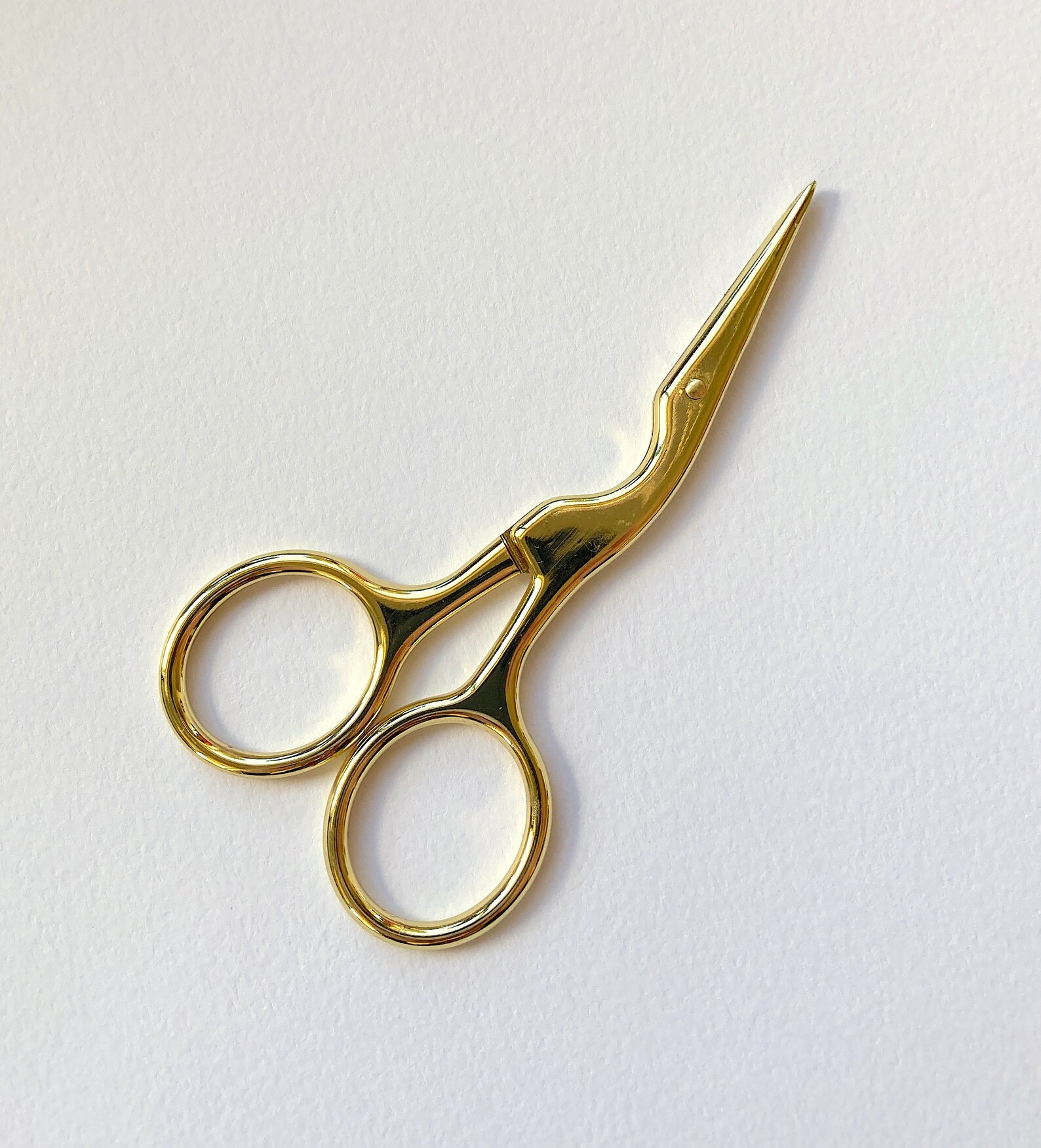 Modern Gold Stork Scissors for Embroidery Cross Stitch Rug | Etsy