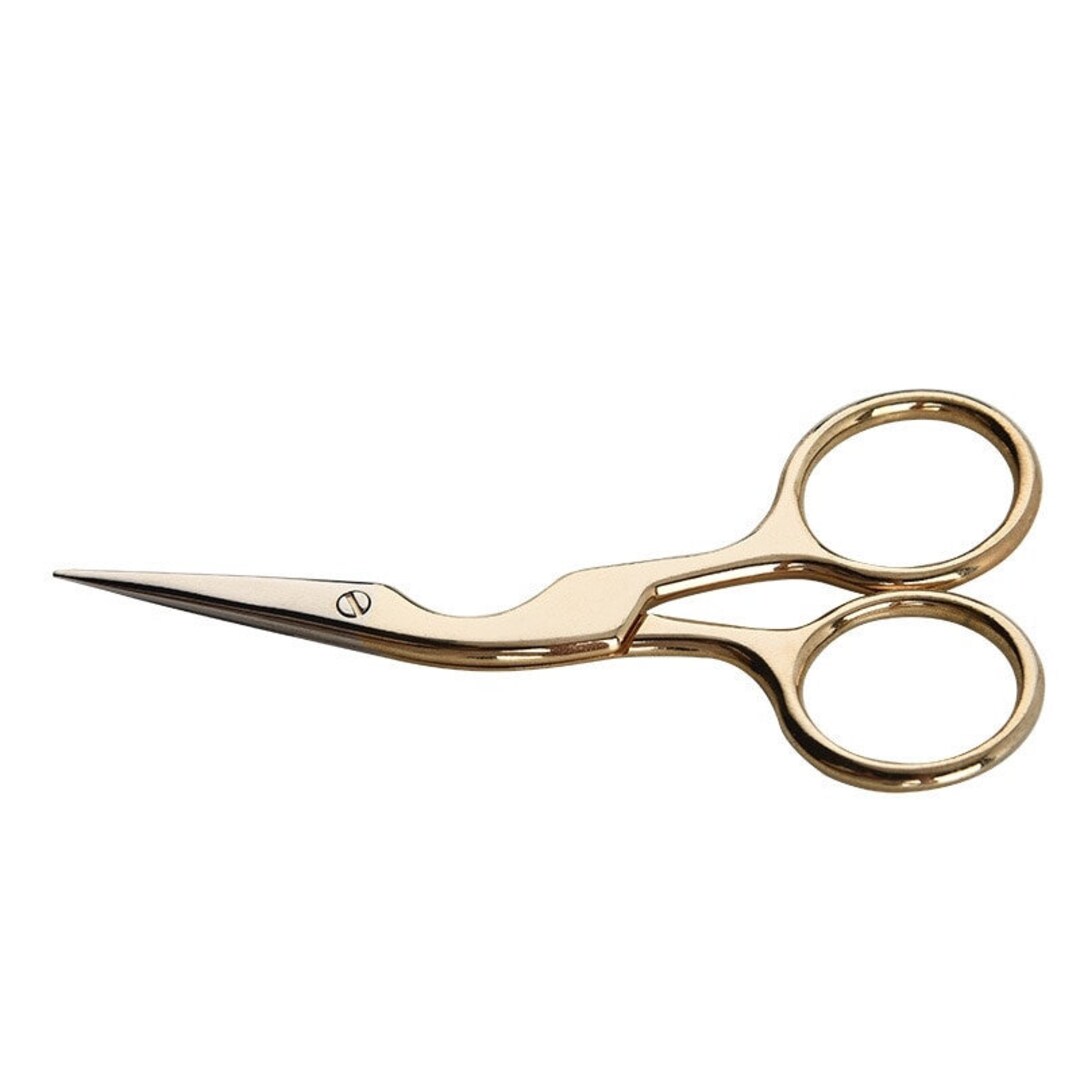 Modern Gold Stork Scissors for Embroidery, Cross Stitch, Rug Hooking ...
