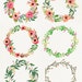 Watercolor Floral Clip Art-navy & Blush/small Set/wedding/individual ...