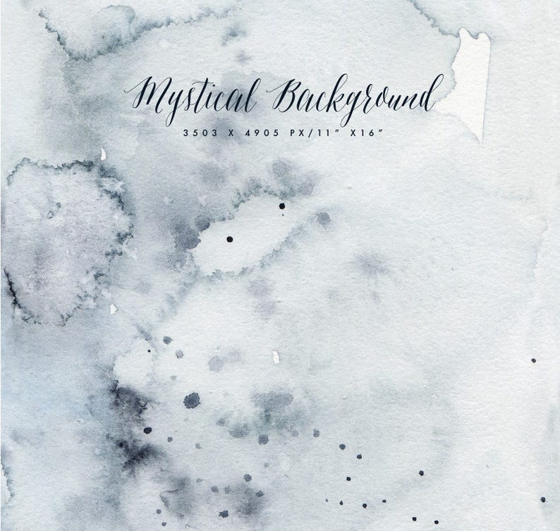 6 Watercolor Textures-mystical Background/small Set/individual | Etsy