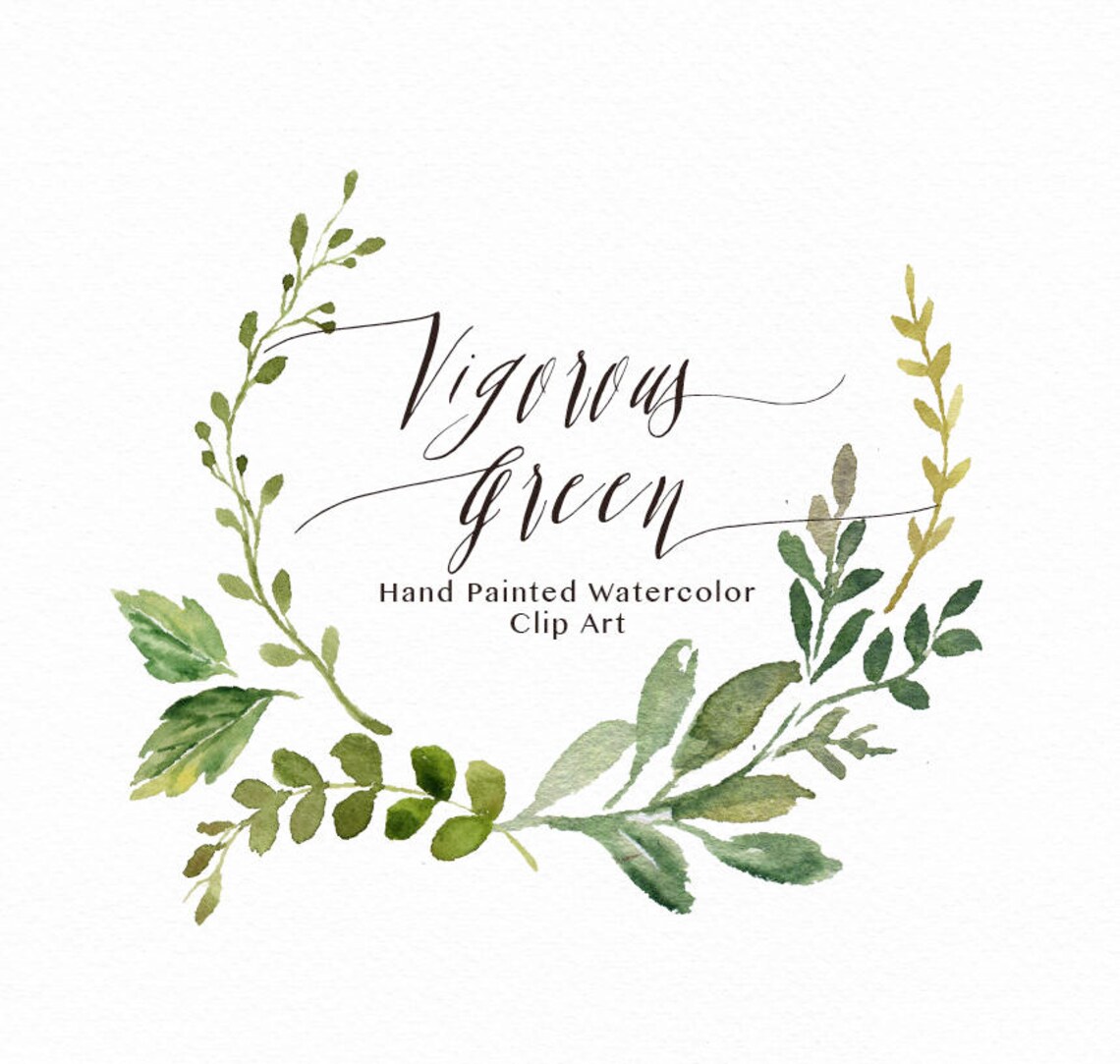 Watercolor Leaf Clip Art-vigorous Green/small Set/individual PNG Files ...