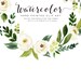 Watercolor Flower Wreath Clipart- Ivory/small Set/individual PNG Files ...