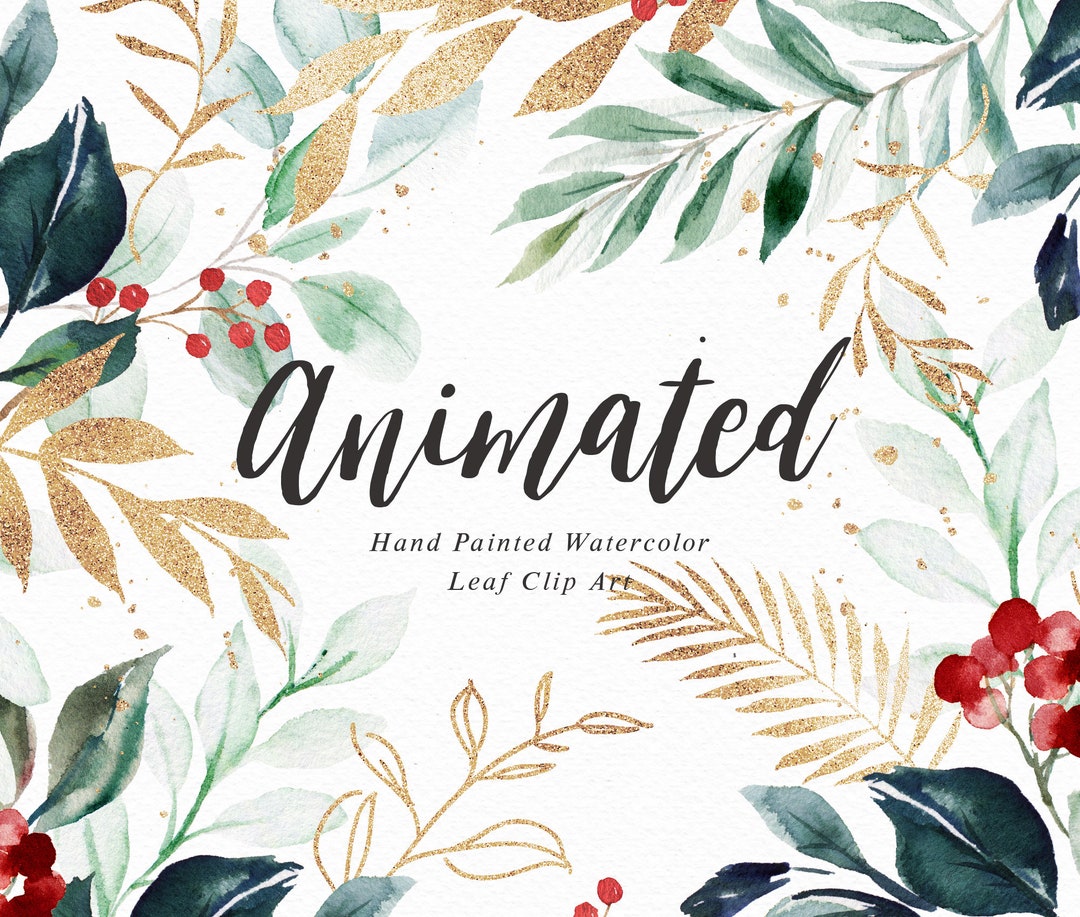 Watercolor Leaf Clip Art-animated/small Set/individual PNG Files/hand ...