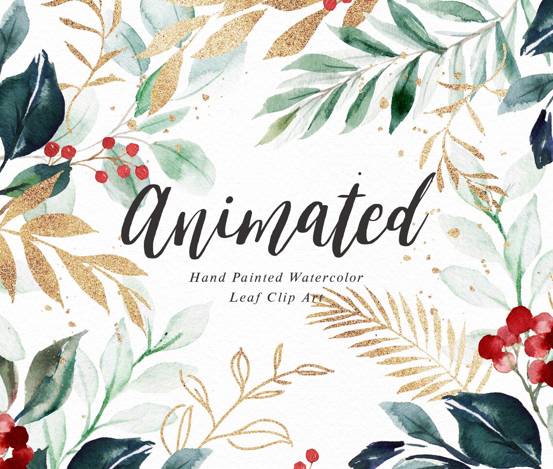 Watercolor Leaf Clip Art-animated/small Set/individual PNG - Etsy