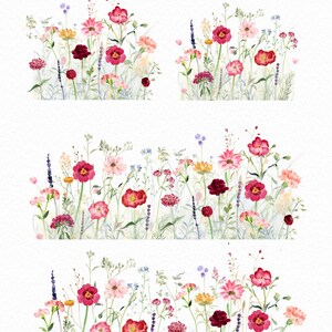 Ruby-watercolor Wildflower Clipart/small Set/individual PNG Files/hand ...