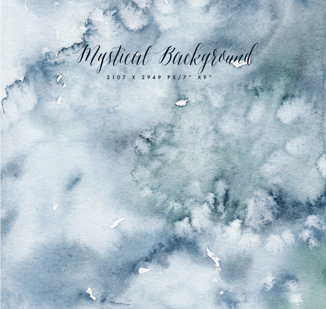 6 Watercolor Textures-mystical Background/small Set/individual | Etsy